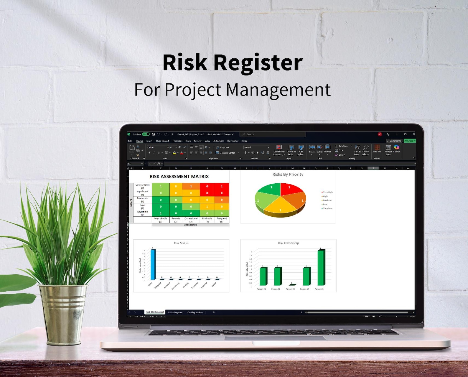 Risk Register Excel Template – Project Risk Log & Mitigation Tracker ...