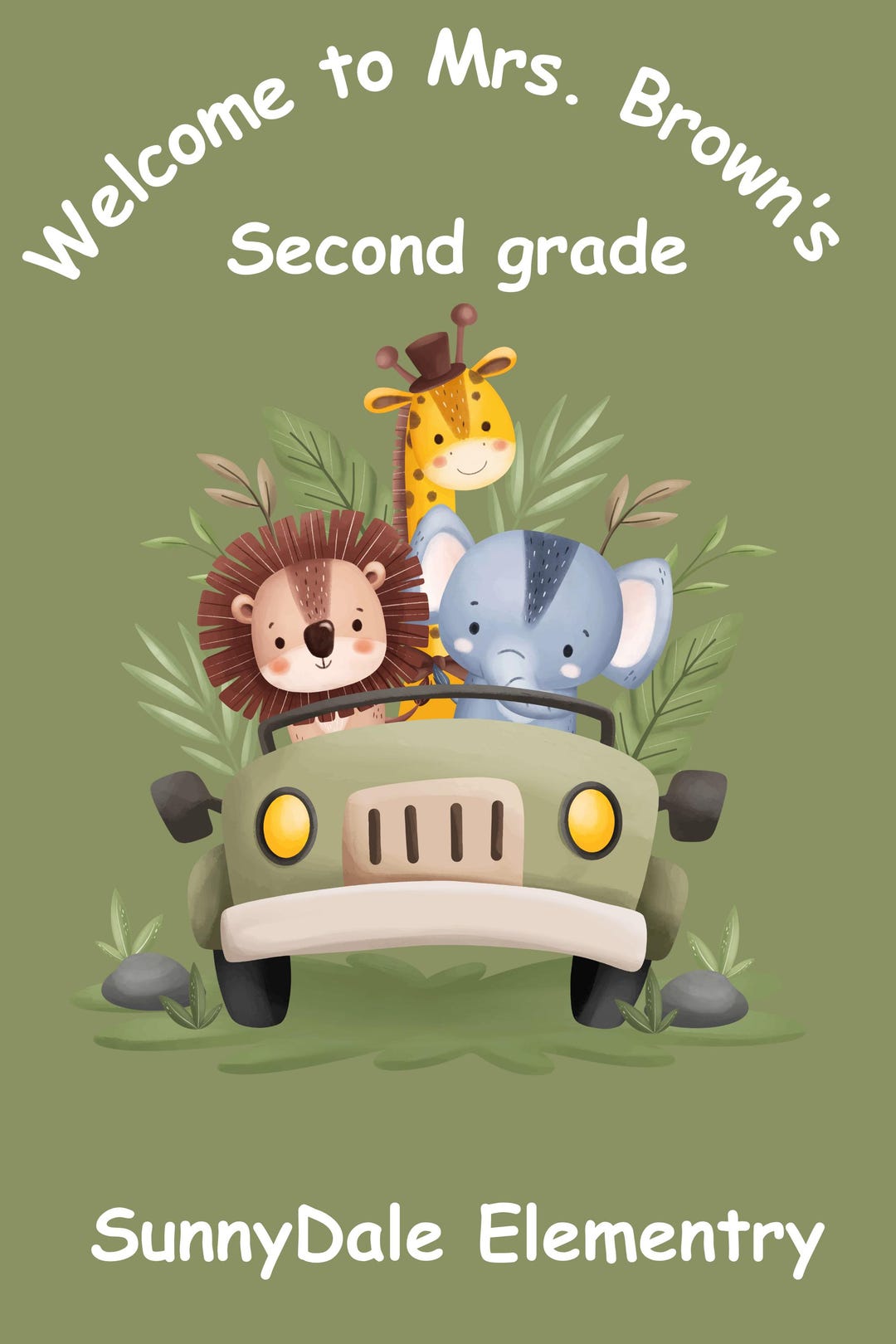 Safari Animals Classroom Poster: First Day of School Decor - Etsy