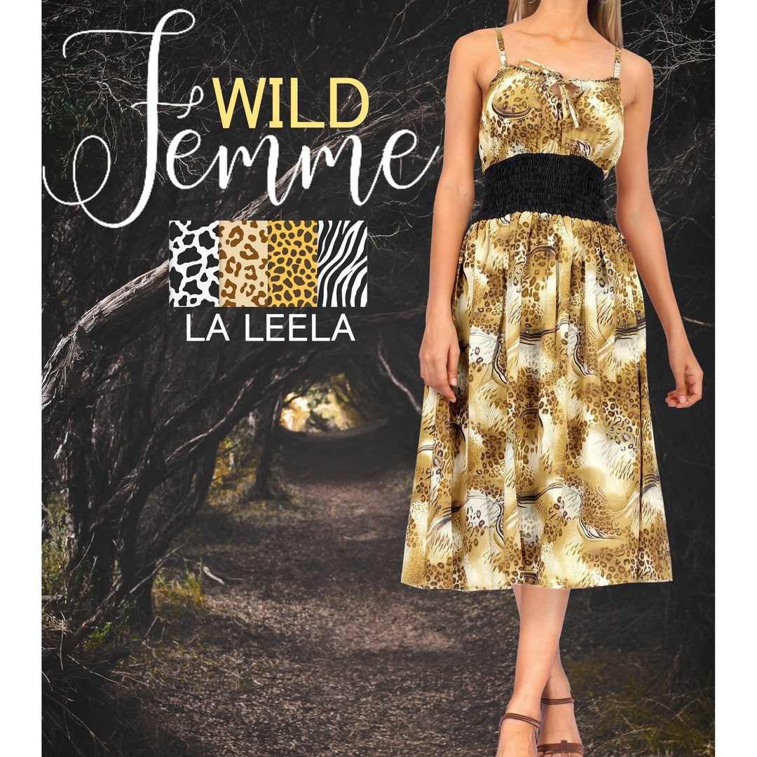 LA LEELA Women's Boho Beach Strappy Smocked Mini Flowy - Etsy