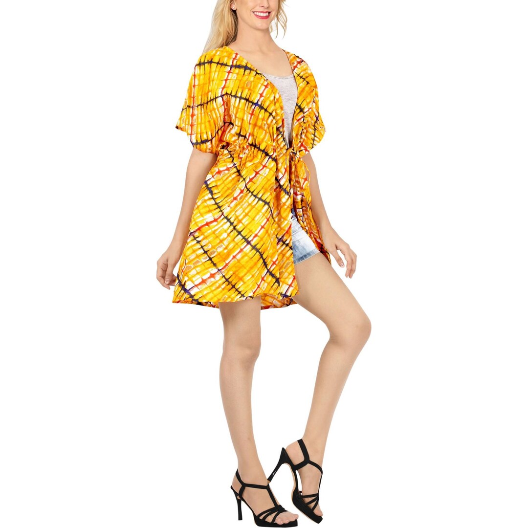 LA LEELA Women's Front Open Soft Beach Duster Kimono - Etsy