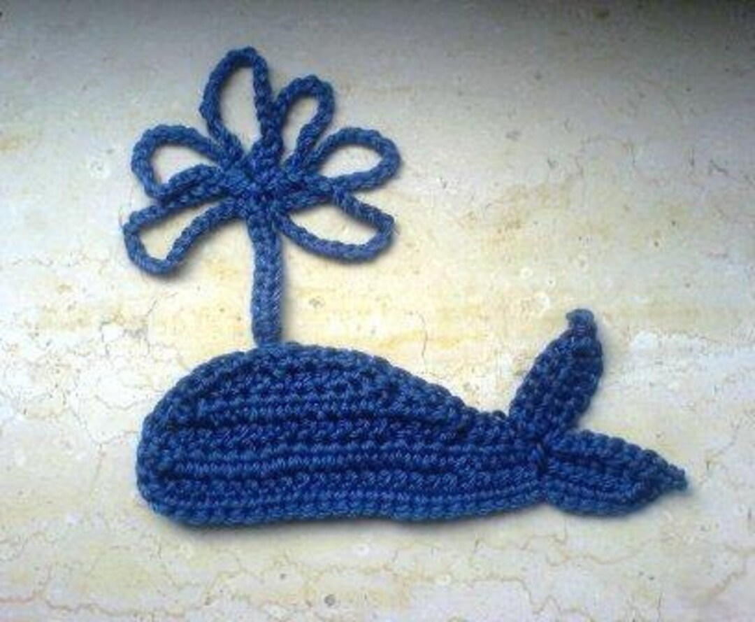 Whale Applique Crochet PDF Pattern Instant Download - Etsy