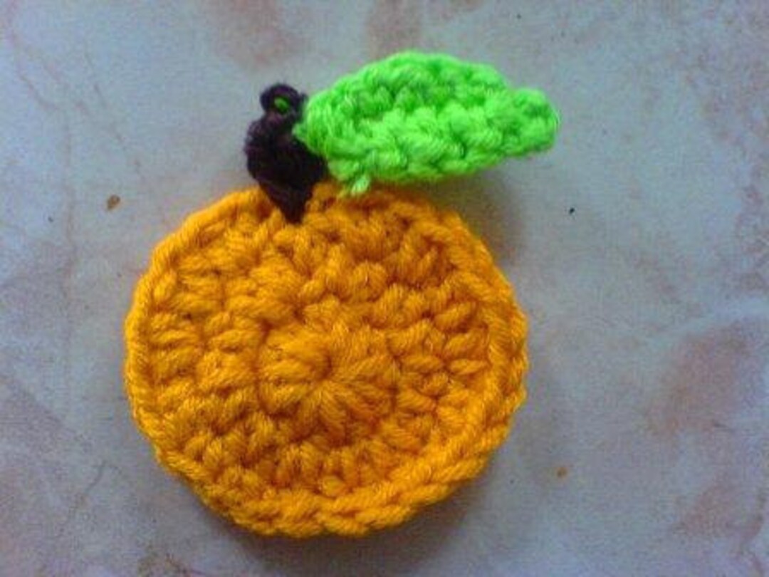 Orange Applique Crochet PDF Pattern Instant Download - Etsy