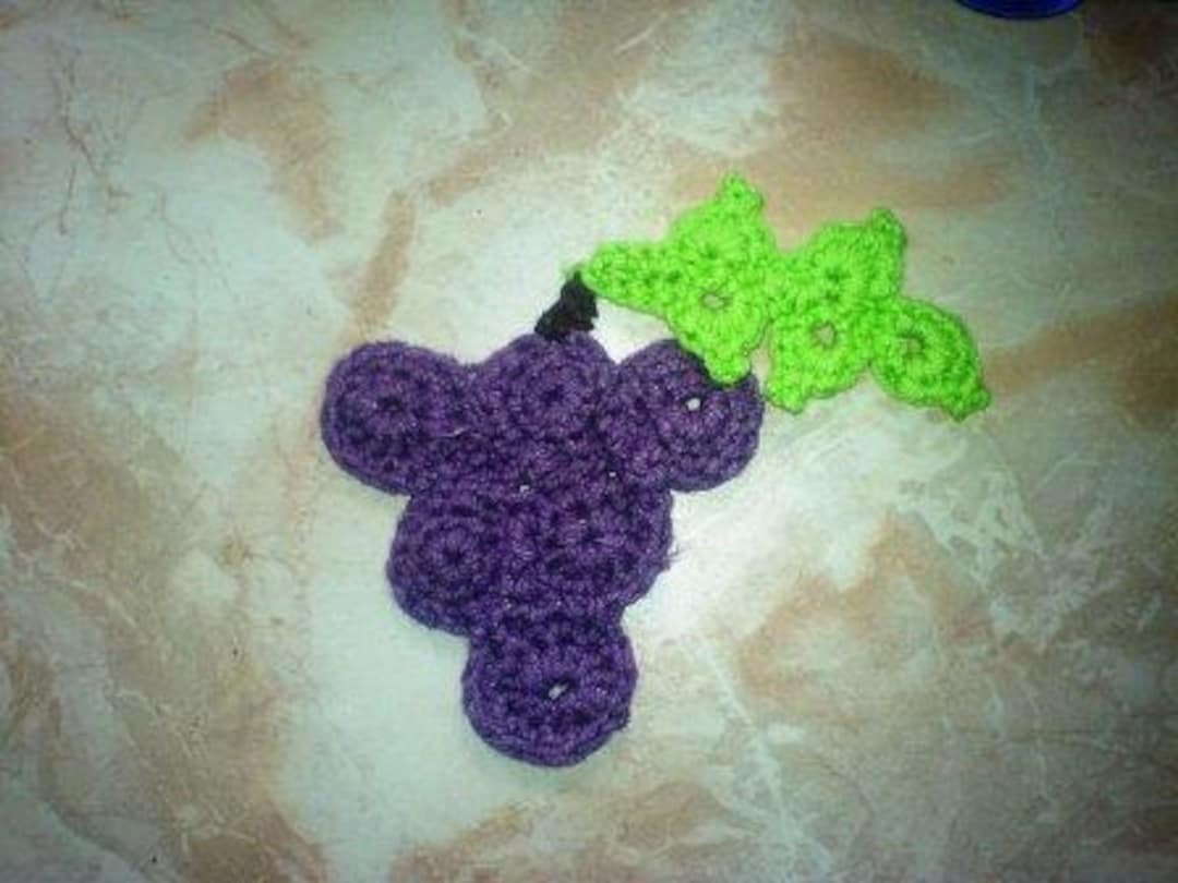 Grape Applique Crochet PDF Pattern Instant Download - Etsy