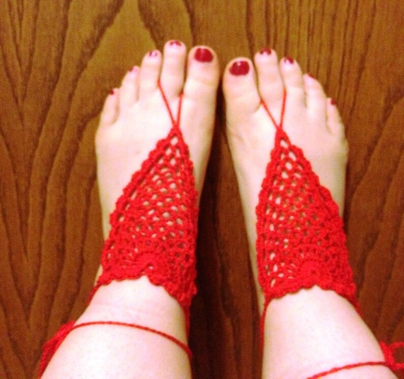 PDF Pattern Red Pineapple Lace Barefoot Sandals PDF Pattern - Etsy