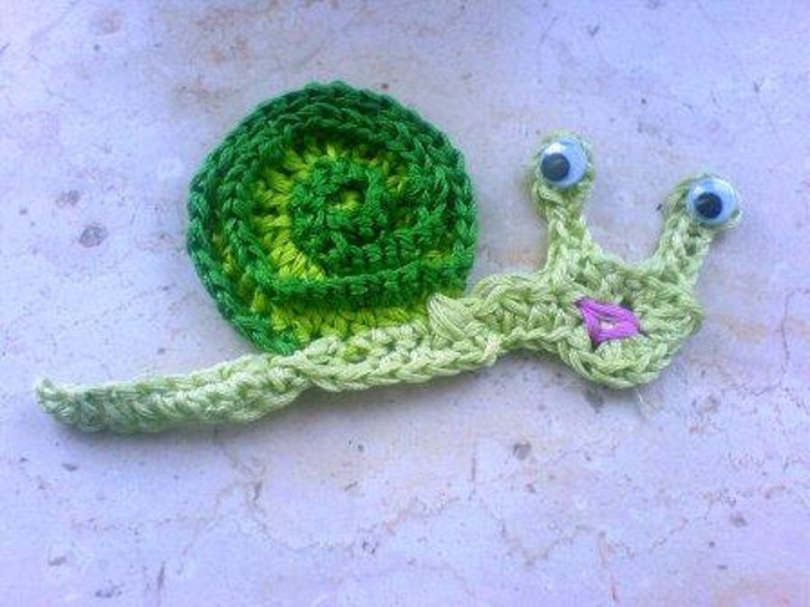 Snail Applique Crochet PDF Pattern Instant Download - Etsy
