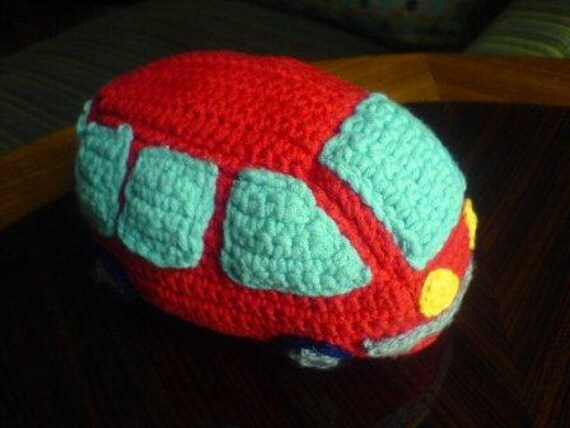 Red Bus Toy PDF Pattern Instant Download | Etsy