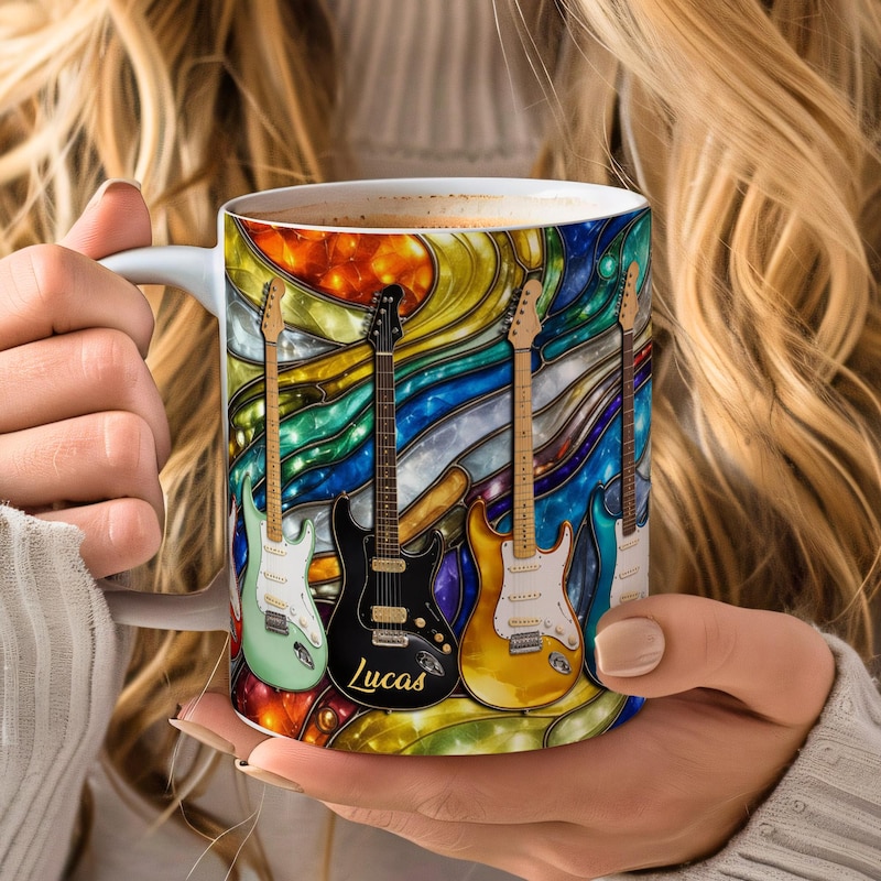 Guitar Theme Coffee Mug - Etsy