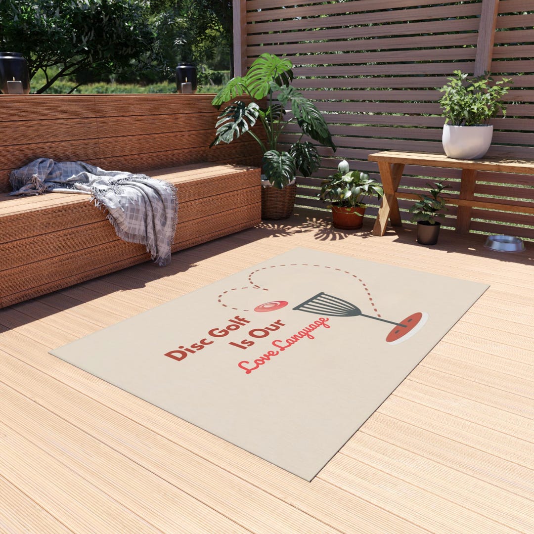 Disc Golf is Our Love Language Outdoor Rug | Disc Golf Decor - Etsy