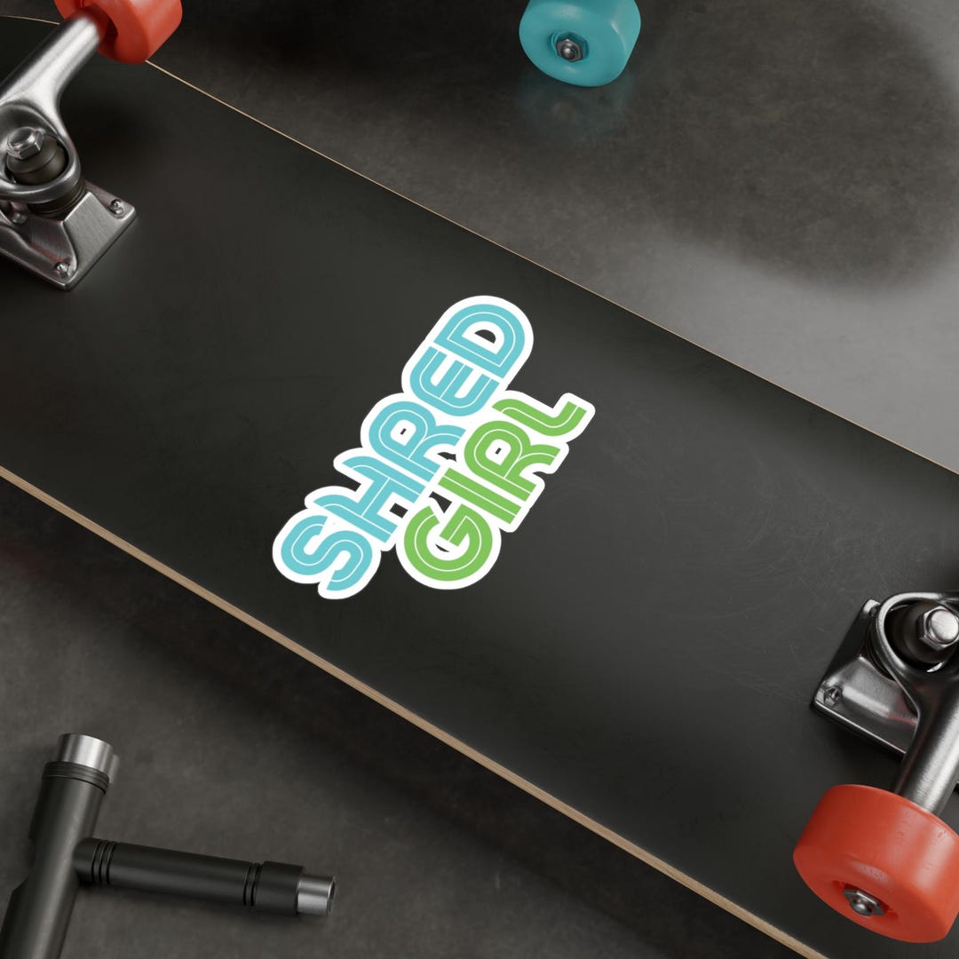 SHRED GIRL Sticker, Ski Sticker for Women, Snowboard Helmet Decal ...