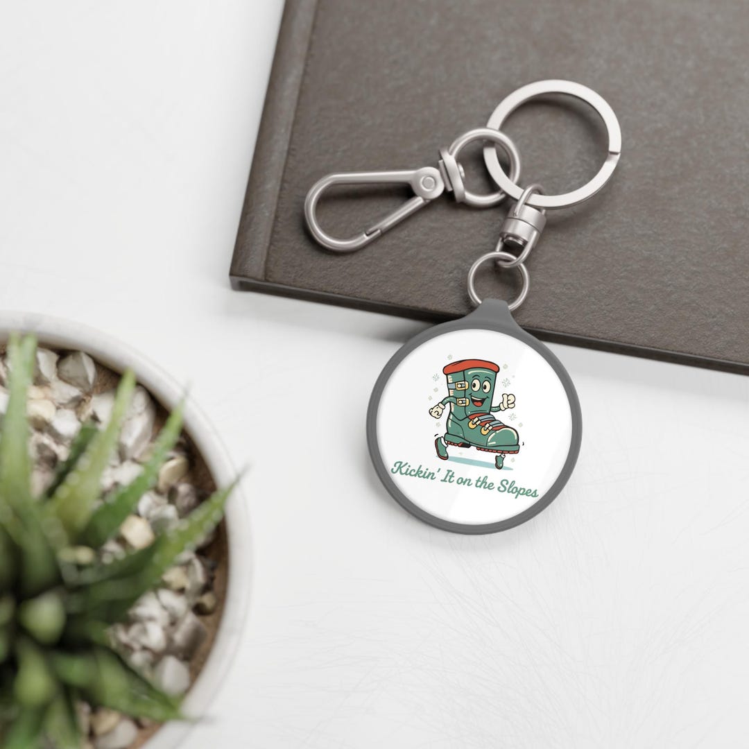 Kickin' It on the Slopes Snowboard Boot Keyring Tag | Skiing Keychain ...