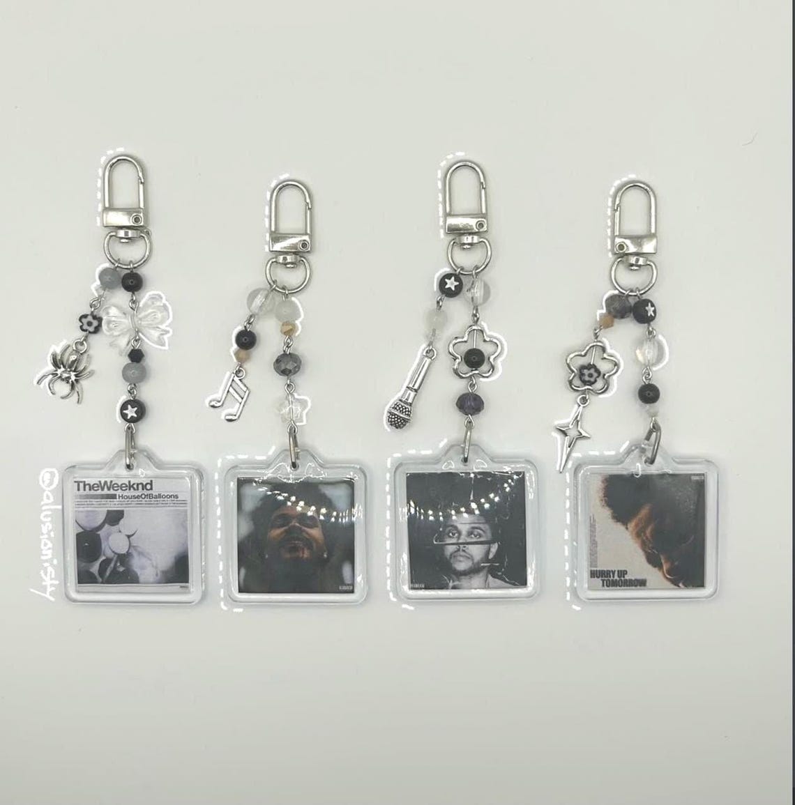 The Weeknd Album Keychain Beaded | Acubi, Y2k Gift, Artist, Merch ...
