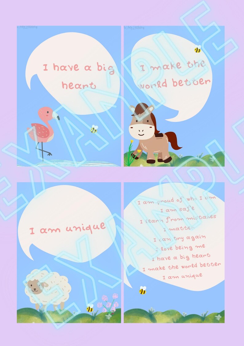 Boho Kids Affirmation Cards – Buzzy Bee Printable Mini Posters ...
