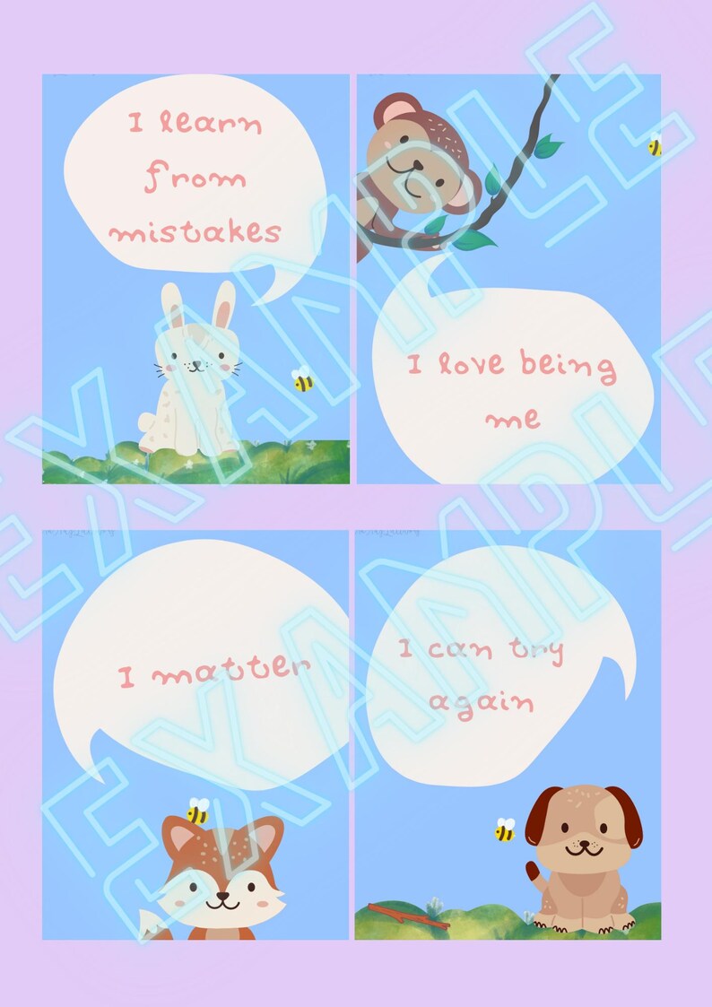 Boho Kids Affirmation Cards – Buzzy Bee Printable Mini Posters ...