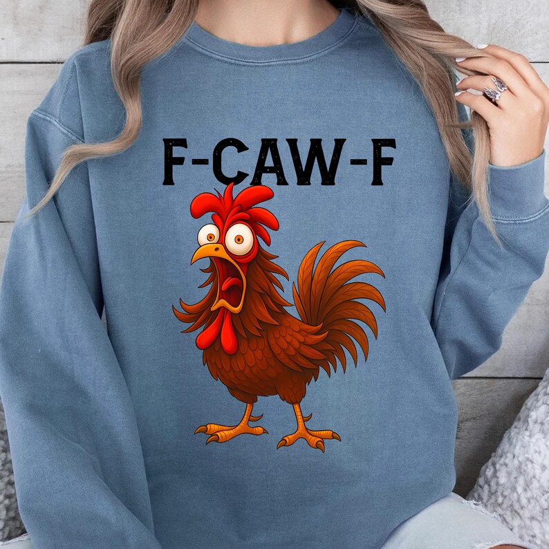 Funny Rooster Meme Png, Funny F-caw-f Chicken PNG, Crazy Hen Digital ...