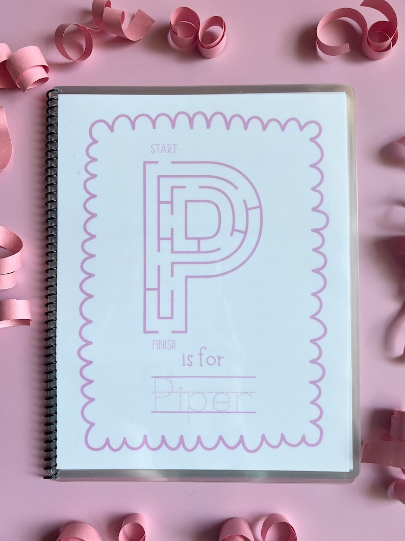 Custom Dry Erase Kids Back to School Prek Gift Idea Activity Book ...