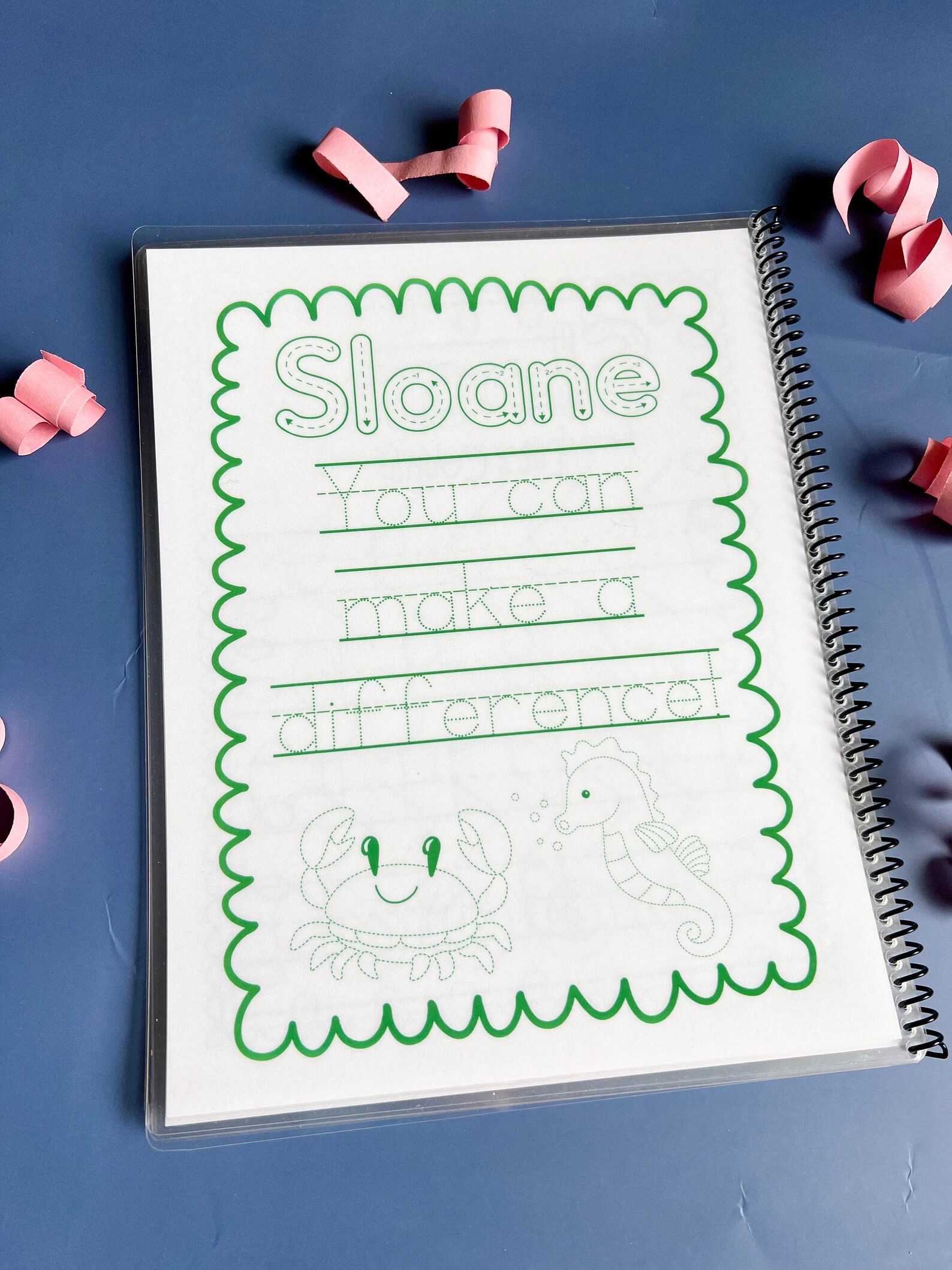 Custom Dry Erase Kids Back to School Prek Gift Idea Activity Book ...