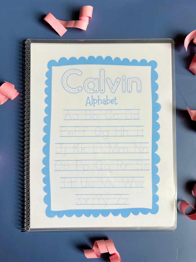 Custom Kids Laminated Activity Name Book Personalized Back to School ...