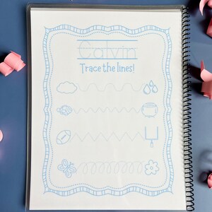 Custom Dry Erase Kids Back to School Prek Gift Idea Activity Book ...