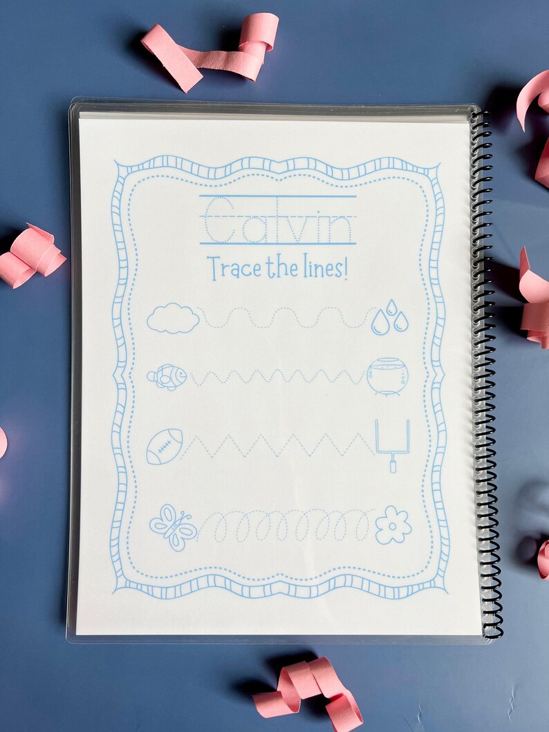 Custom Dry Erase Kids Back to School Prek Gift Idea Activity Book ...