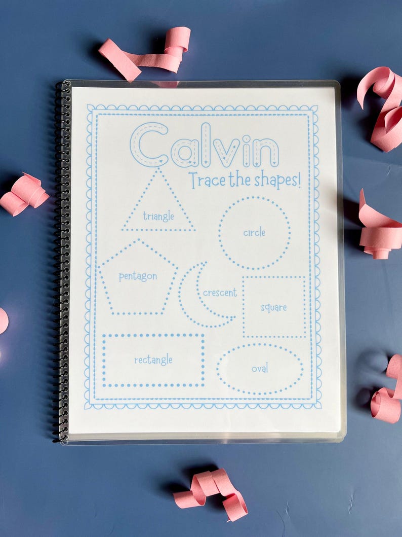 Custom Dry Erase Kids Back to School Prek Gift Idea Activity Book ...