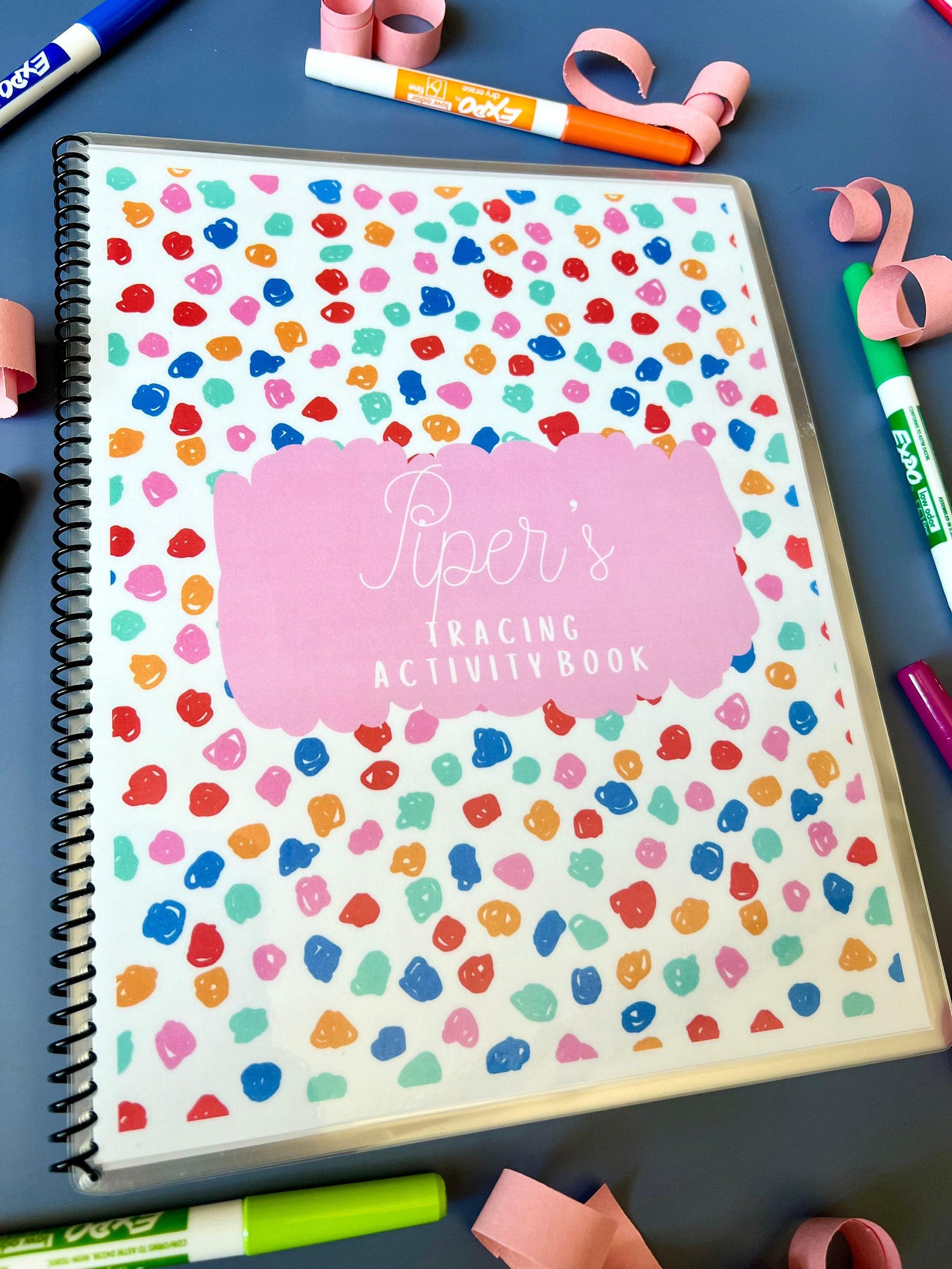 Custom Dry Erase Kids Activity Book Personalized Tracing Book Preschool ...