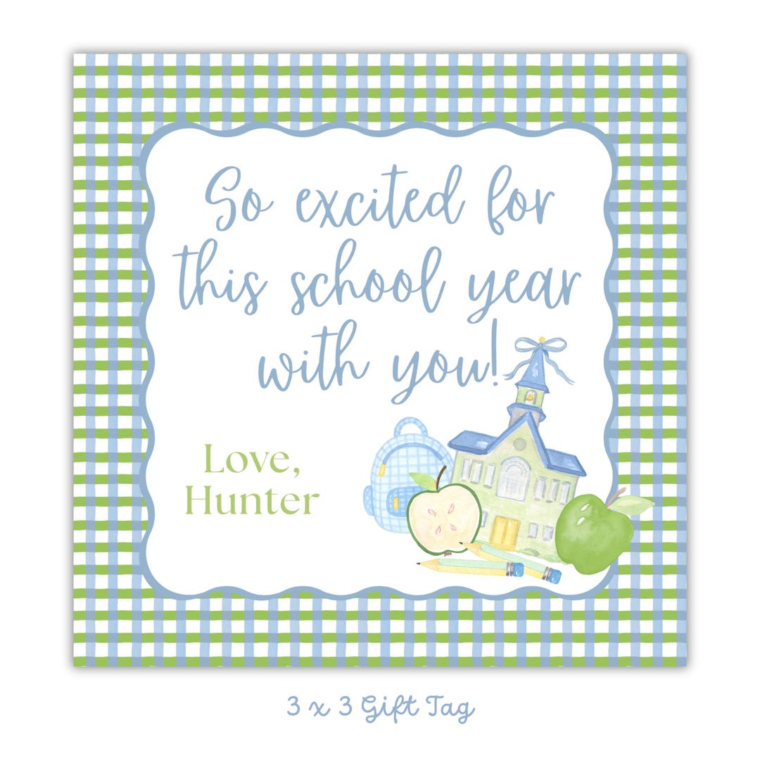 Printable Back to School Gift Tag First Day of School Teacher Favor ...