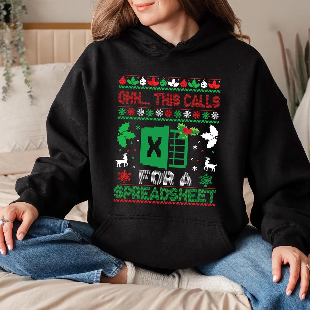 Oh This Calls for a Spreadsheet Png - Funny Ugly Christmas Sweaters for ...