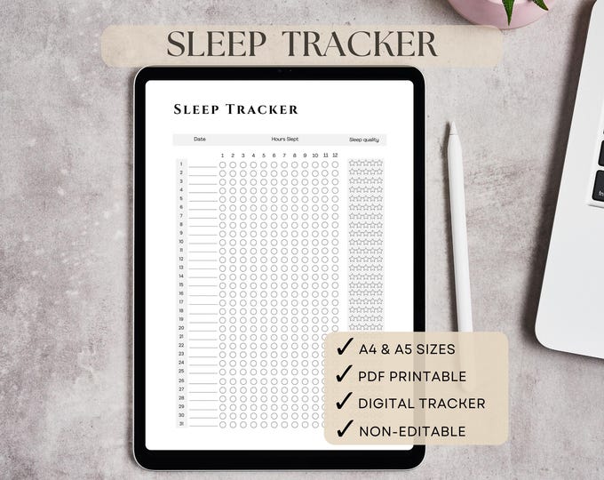 Sleep Tracker Printable, Sleep Tracker Journal, Sleep Routine, Self ...