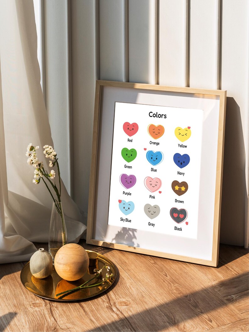 Colors in English – Printable Rainbow Poster for Kids | Color Names ...