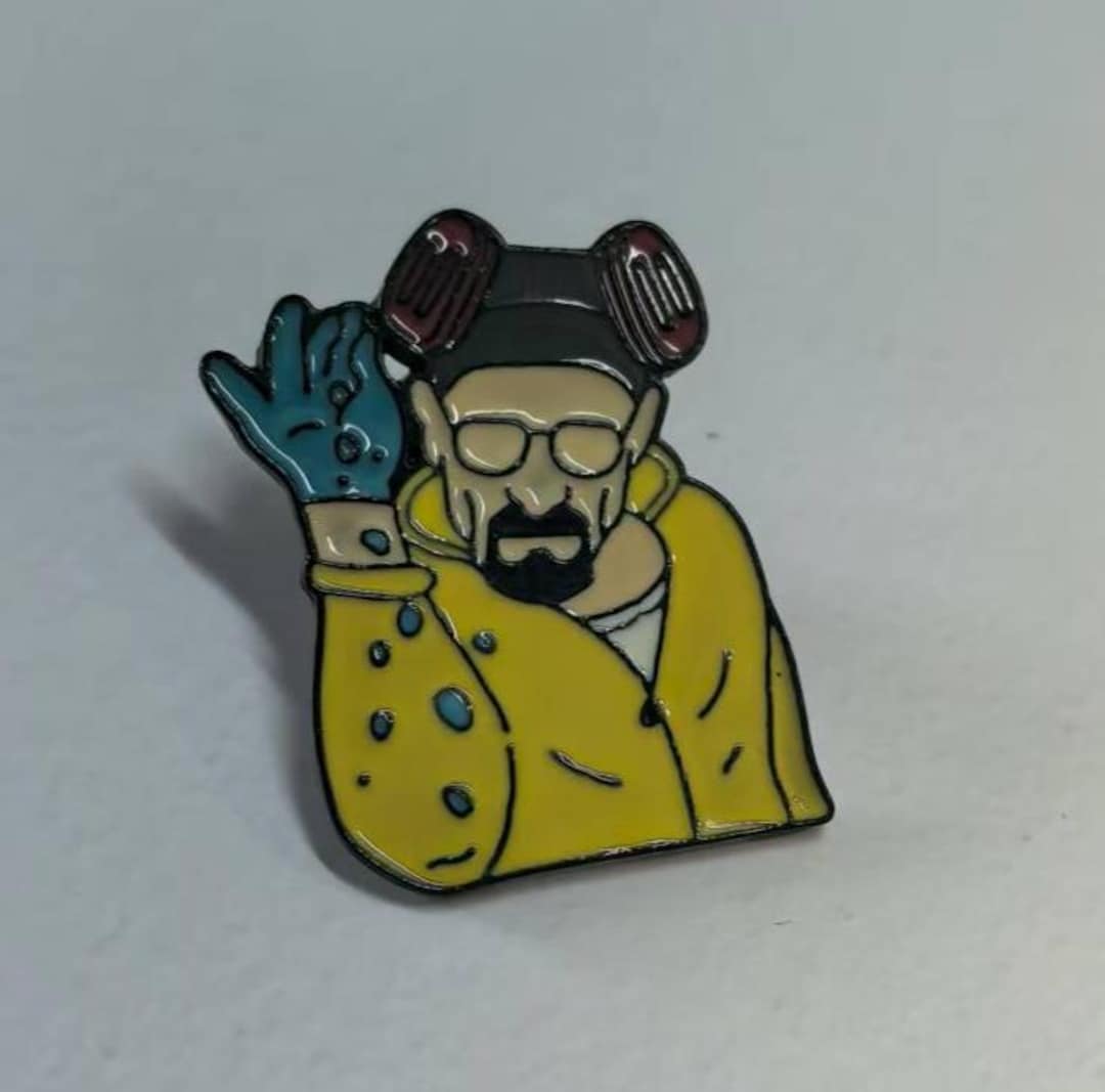 Cartoon Scientist Enamel Pin – Funny Chemist With Goggles and Gloves ...