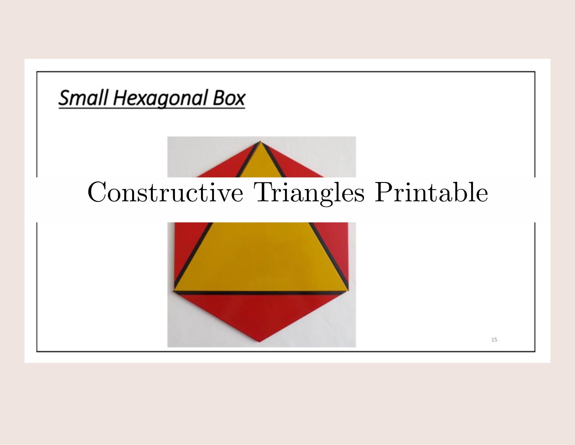 Montessori Constructive Triangles Variations| Hands- on Learning | Ages ...