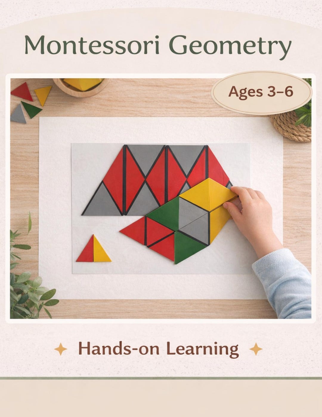 Montessori Constructive Triangles Variations| Hands- on Learning | Ages ...