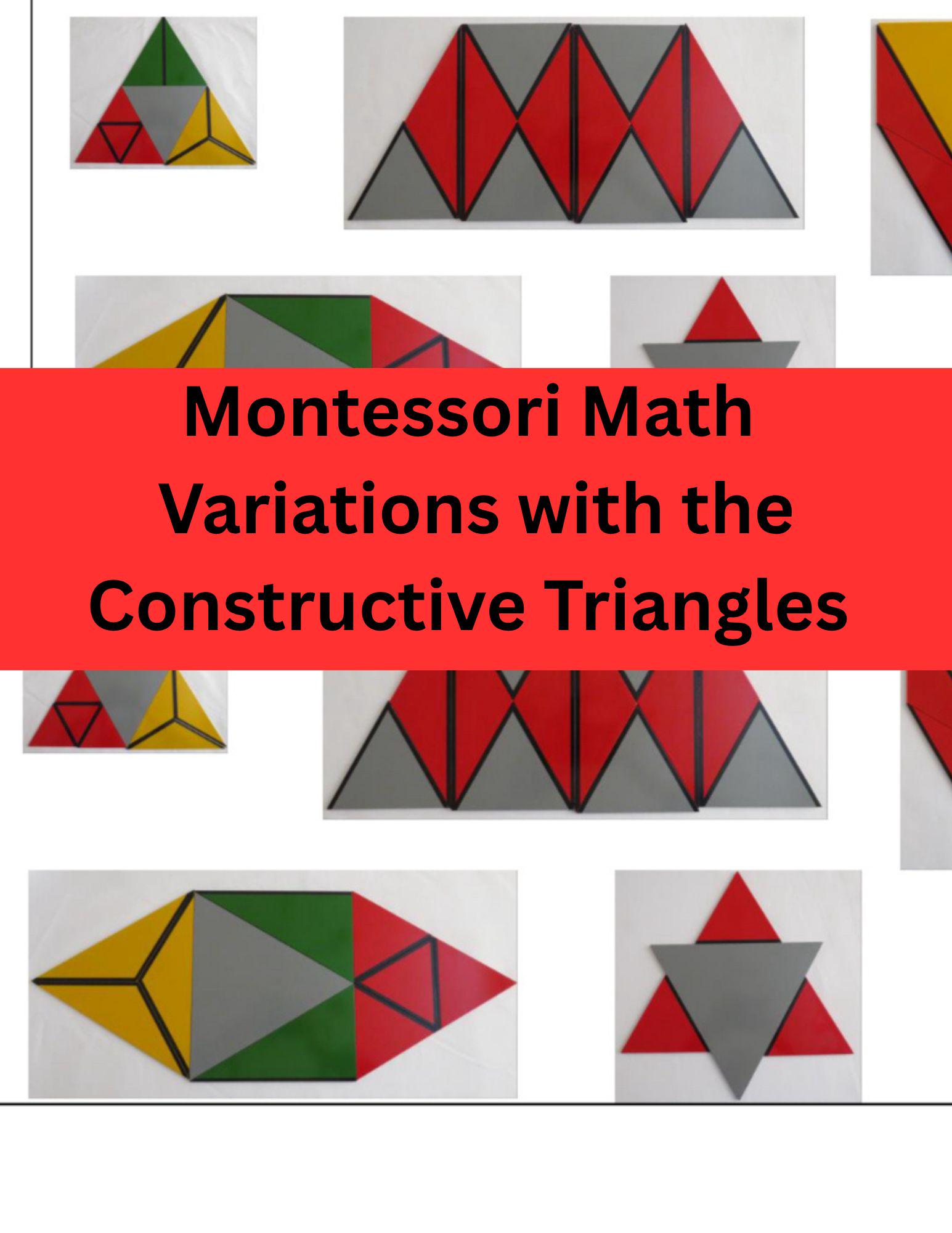Montessori Constructive Triangles Variations (color) | Bilingual ...