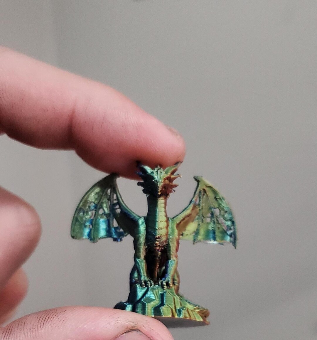 Tiny Injured Dragon 1" 3D Printed Rainbow Silk PLA Dnd Game Piece - Etsy