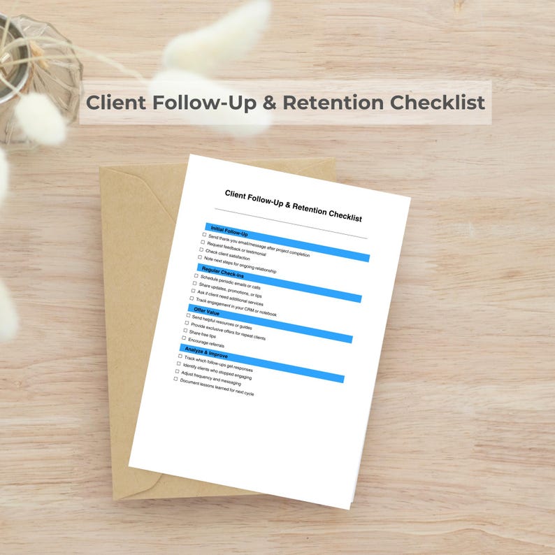 Client Follow-up and Retention Checklist | Keep Clients Happy and ...