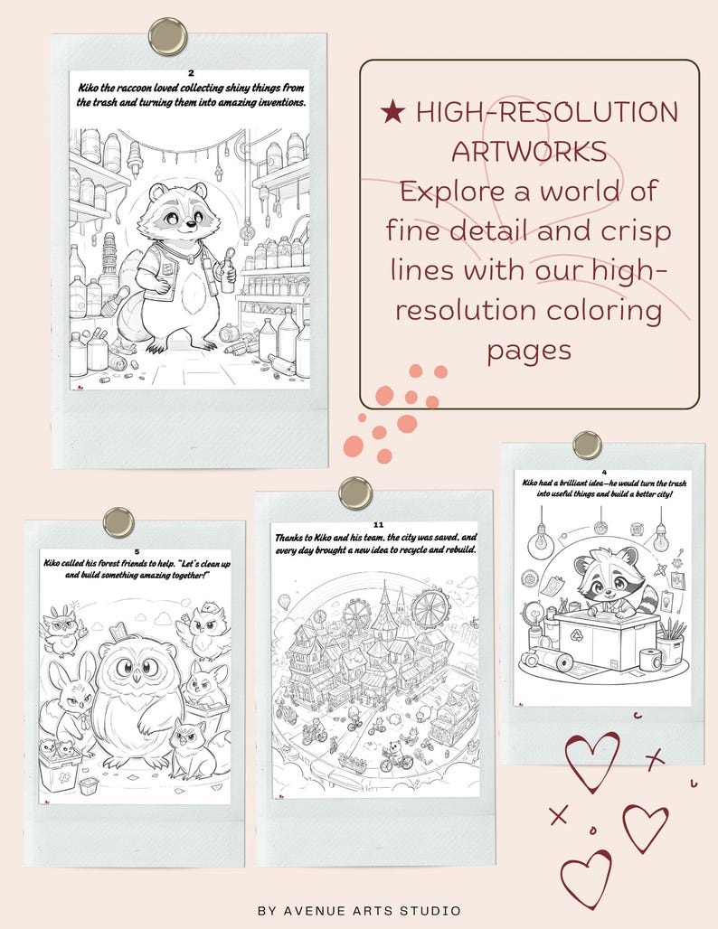 Kiko and the Recycled City Coloring Storybook | Eco-adventure (PDF) - Etsy