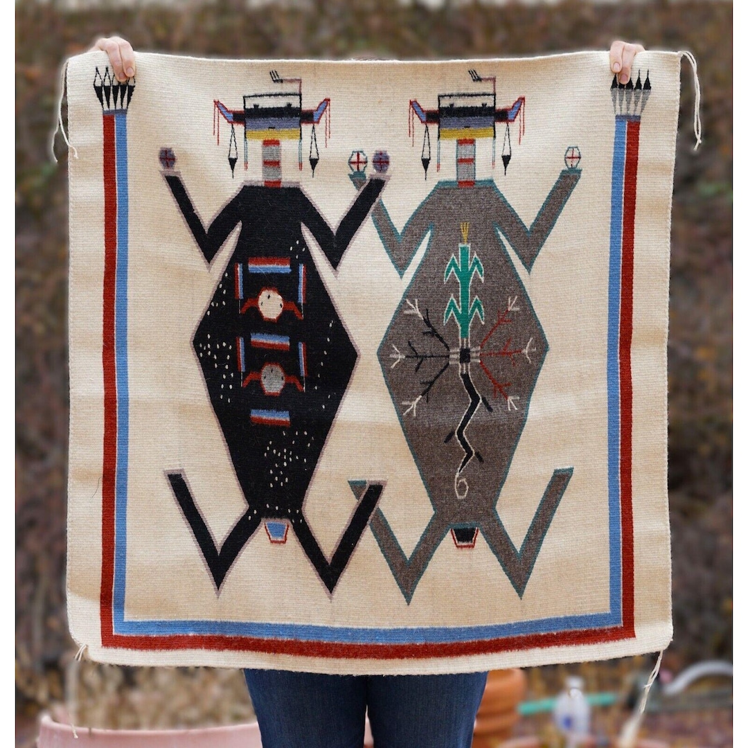 Rare Sand Painting Navajo Native American Indian Mother Earth Father ...
