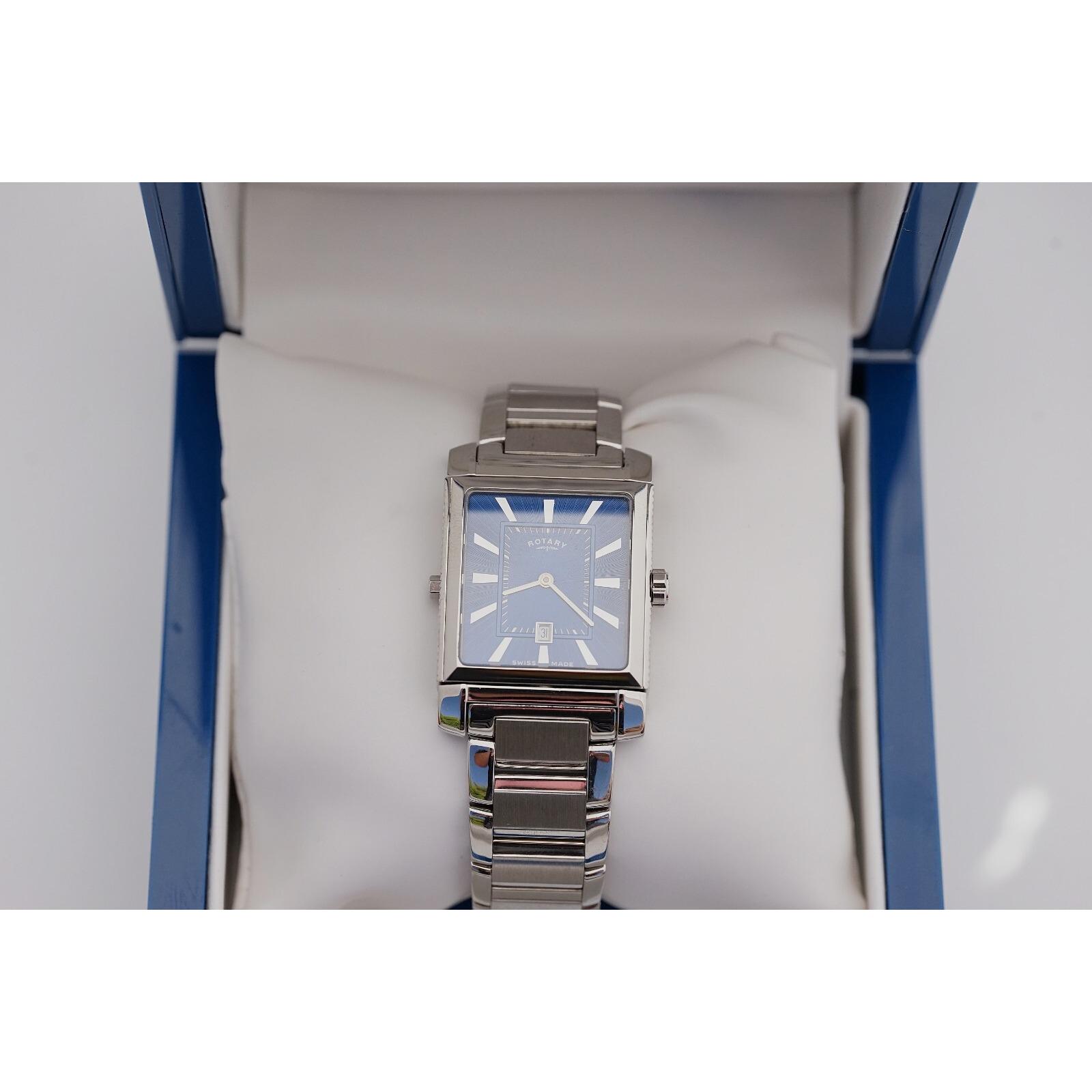Rotary Revelation Two-sided Stainless Steele Calendar Men's Wrist Watch ...