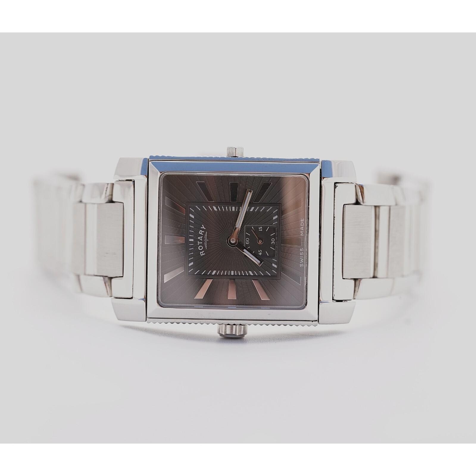 Rotary Revelation Two-sided Stainless Steele Calendar Men's Wrist Watch ...