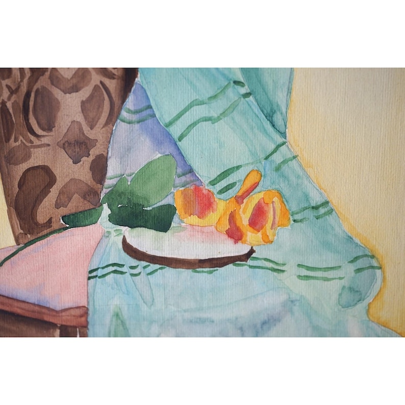 Signed R. Linde 1947 Original Water Color Clothes Hanging on a Chair ...