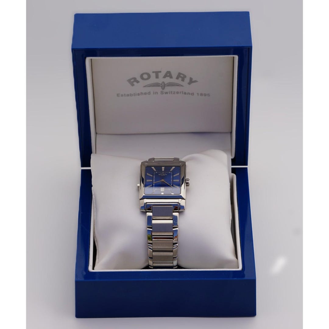 Rotary Revelation Two-sided Stainless Steele Calendar Men's Wrist Watch ...