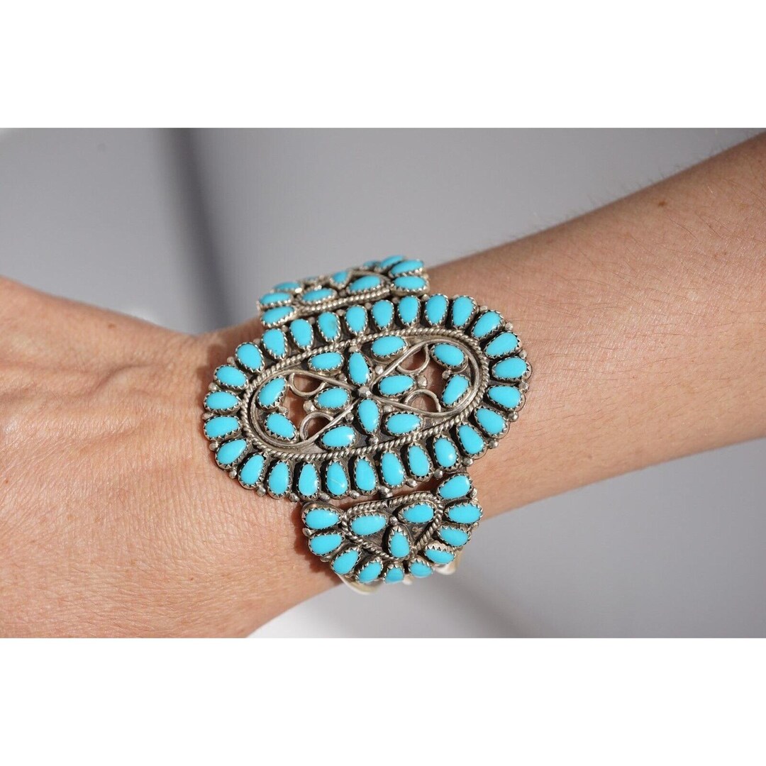 Larry Moses Begay LMB Native Indian Sterling Sleeping Beauty Turqiouse ...