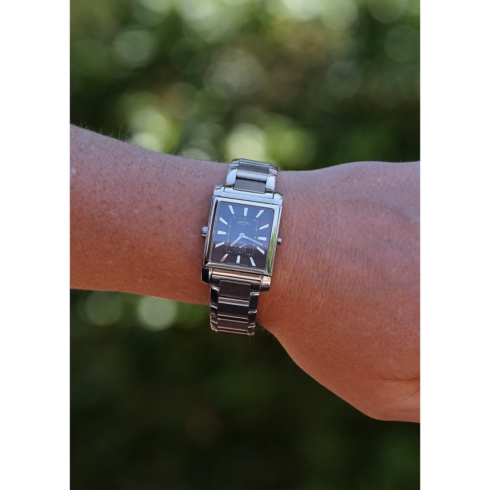 Rotary Revelation Two-sided Stainless Steele Calendar Men's Wrist Watch ...