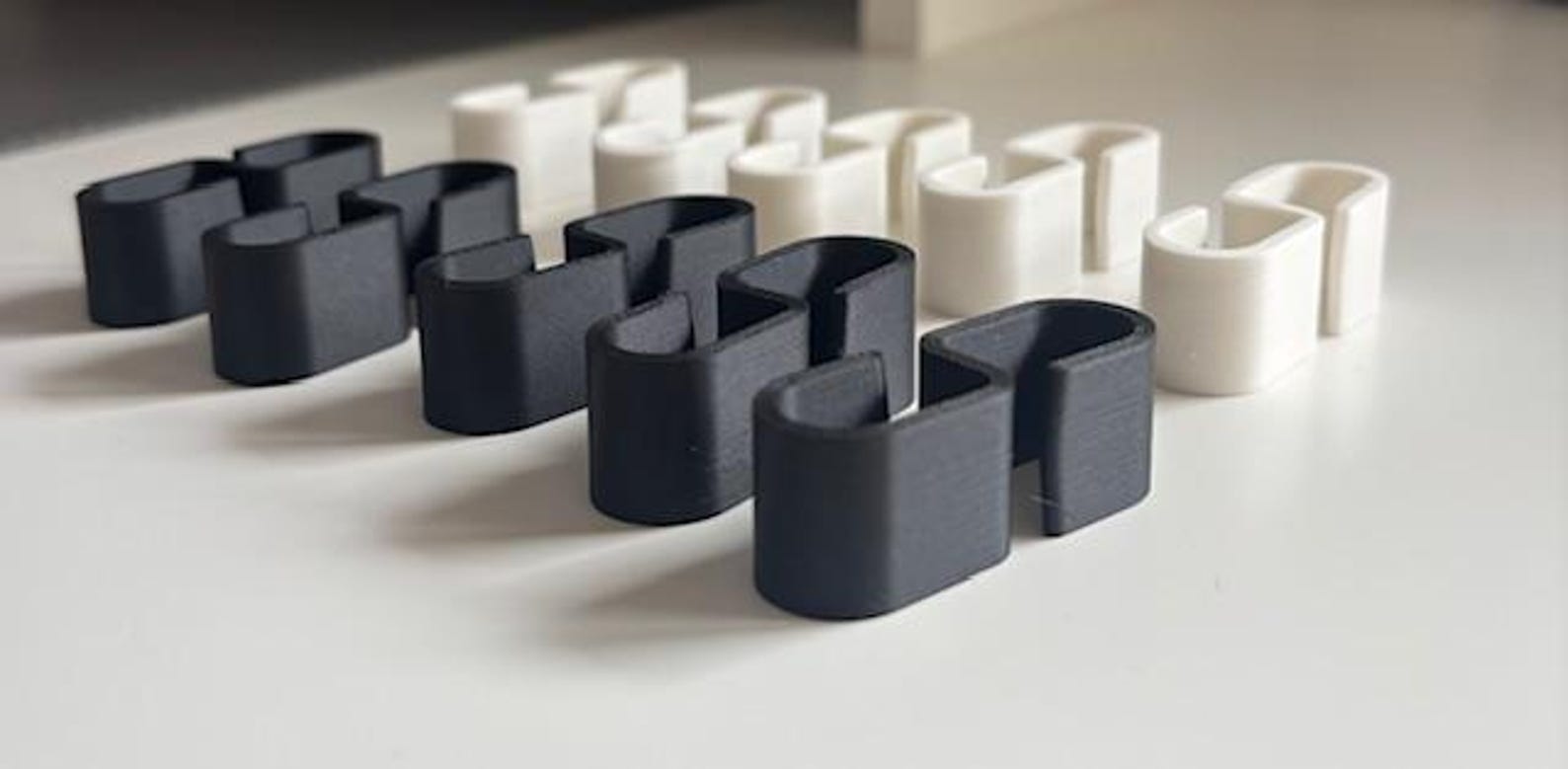 4-pack 3D Printed Cable Organisers – Desk Wire Clips and Cord Holders ...