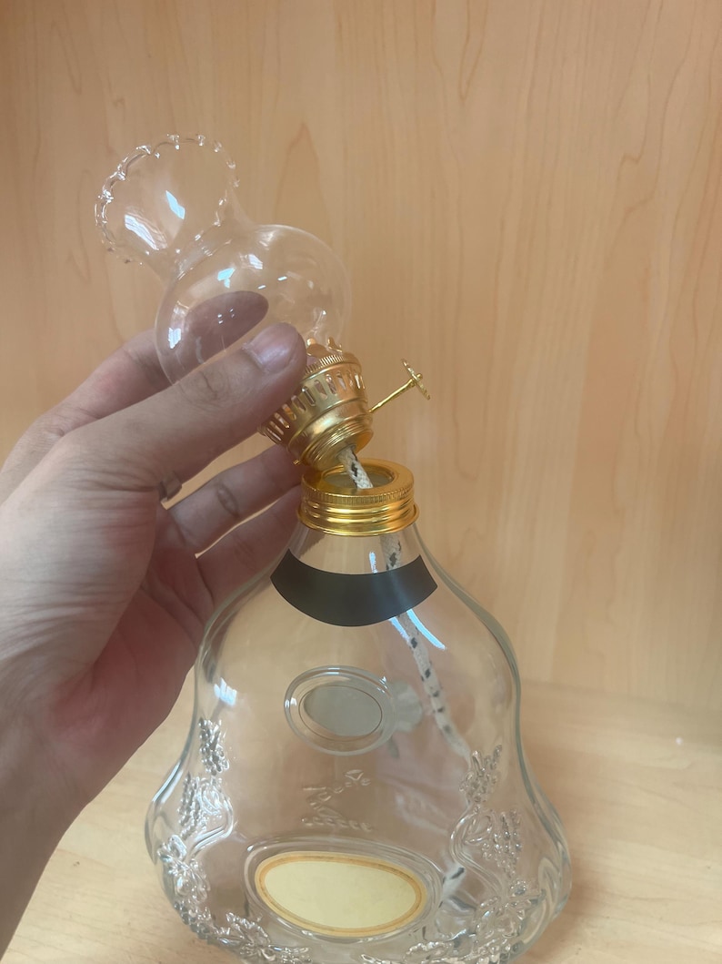Upcycled Wine Bottle Kerosene Lamp – Handmade Eco-friendly Oil Lantern ...