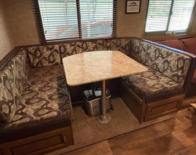 RV Trailer Bench Dining Banquette Cushions Custom Made EXAMPLE - Etsy