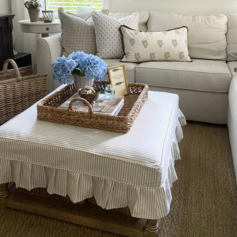 Ottoman Slipcover - Etsy