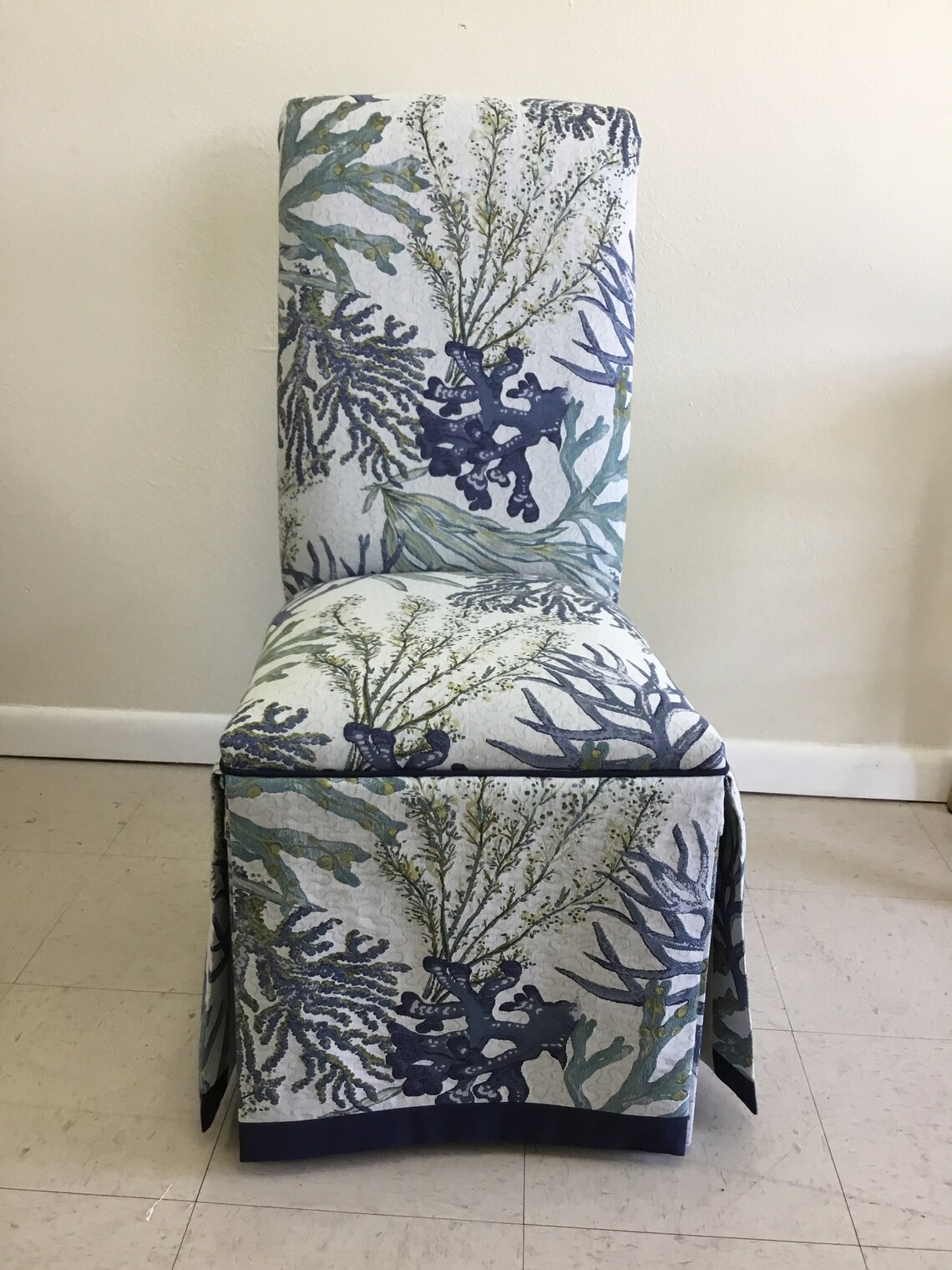 Parsons Chair Slipcover Copy With Skirt - Etsy