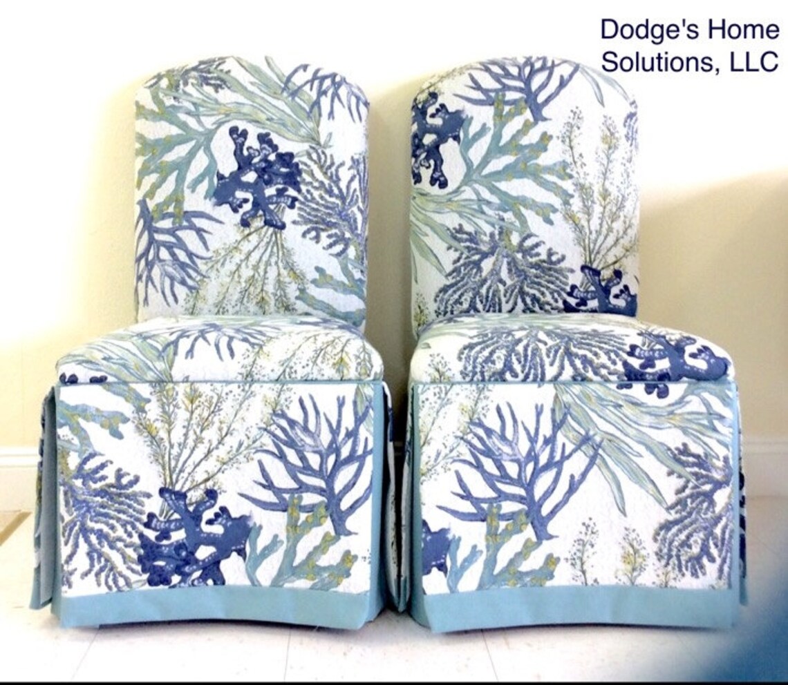 Parsons Chair Slipcover Copy With Skirt - Etsy