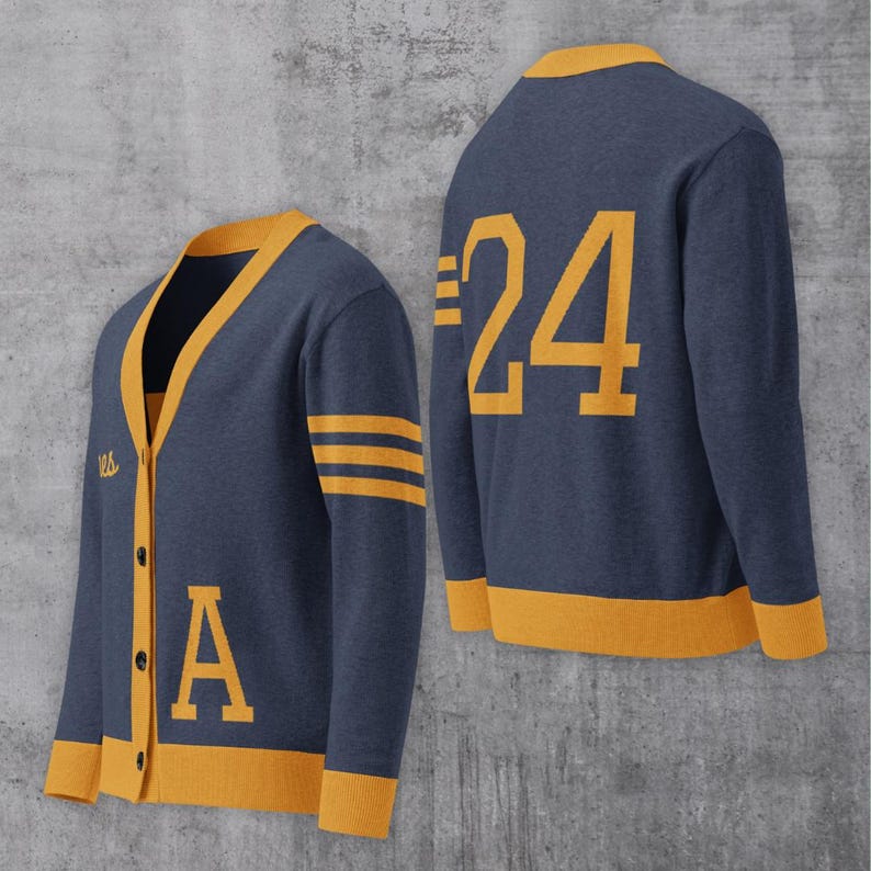 Custom Color Personalized Letterman Style Cardigan - Machine Knit - Etsy UK
